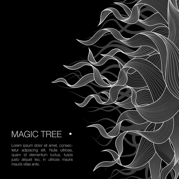 Vector background illustration with magic tree Stock Vector Image by ...