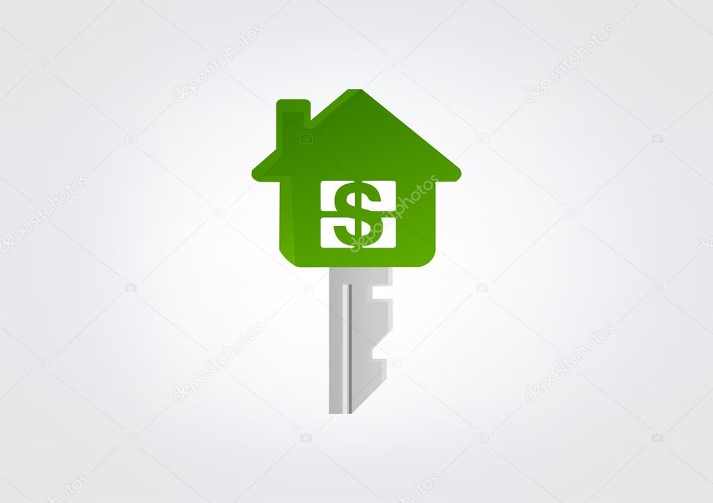 Key Financial Business Logo Icon House Symbol Money — Stock Vector ...