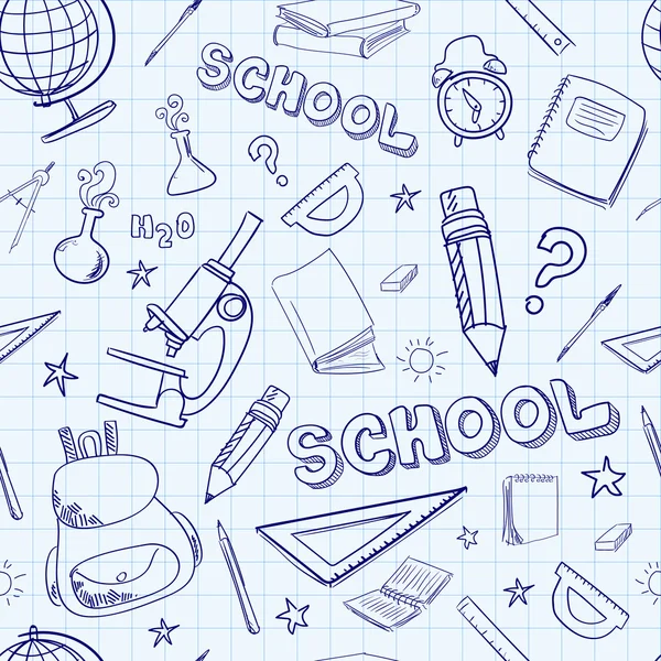 Back To School Seamless Pattern Stock Vector Image by ©leedsn #298839902