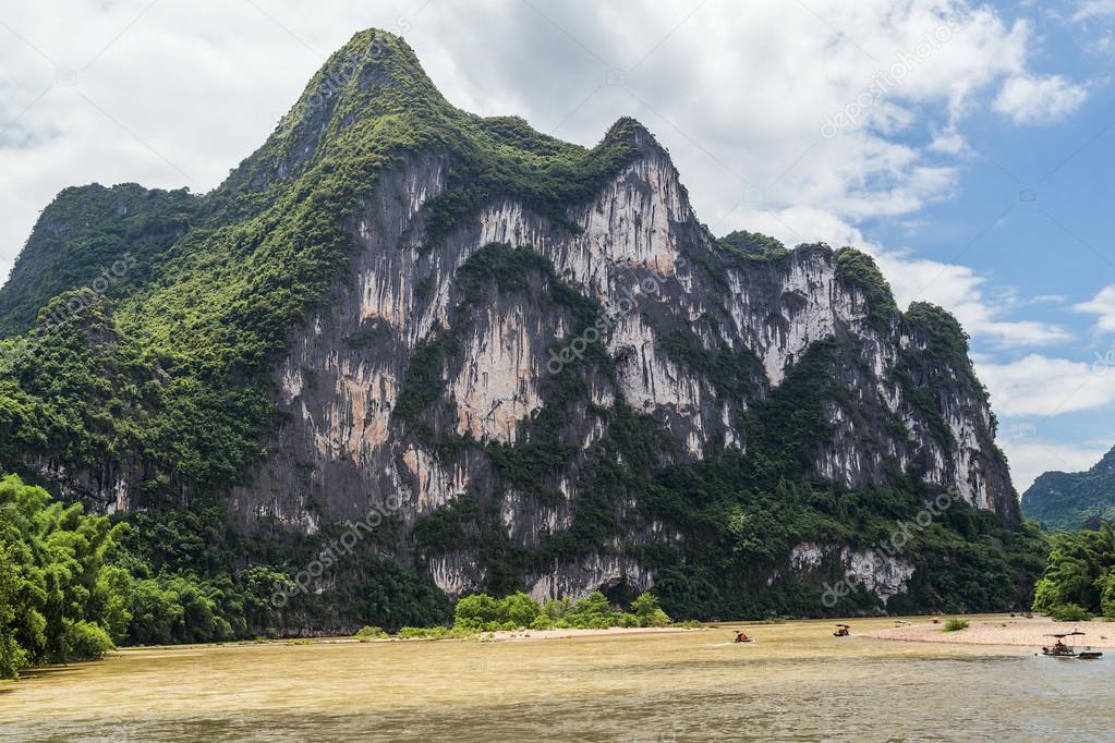 Karst mountains and limestone peaks of Li river in China Stock Photo by ...