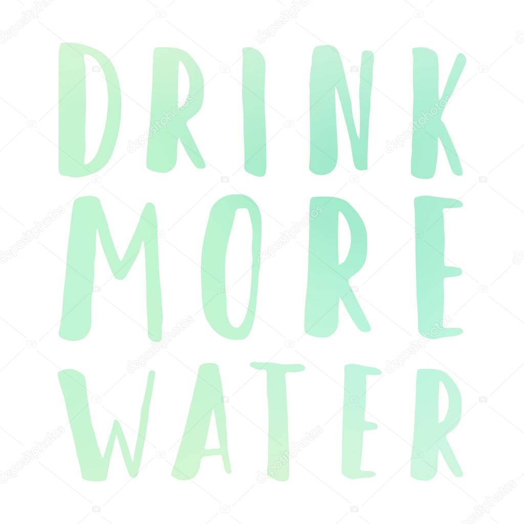 Drink more water motivational poster — Stock Vector © kondratya #82085762
