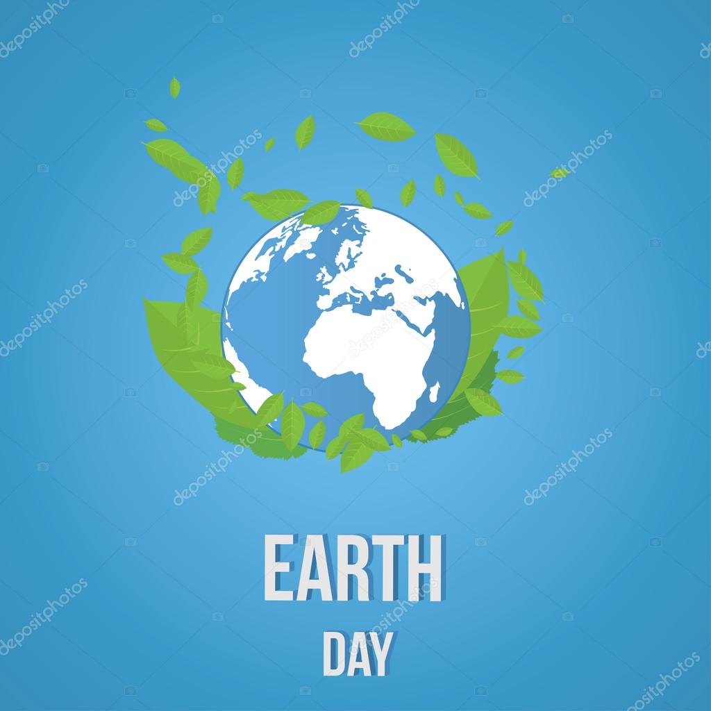 Earth Day and World Map Stock Vector by ©ideyweb 107509214