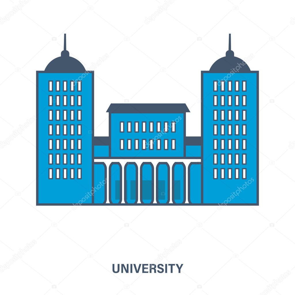 University building. Flat Vector illustration. Stock Vector by ©ideyweb ...