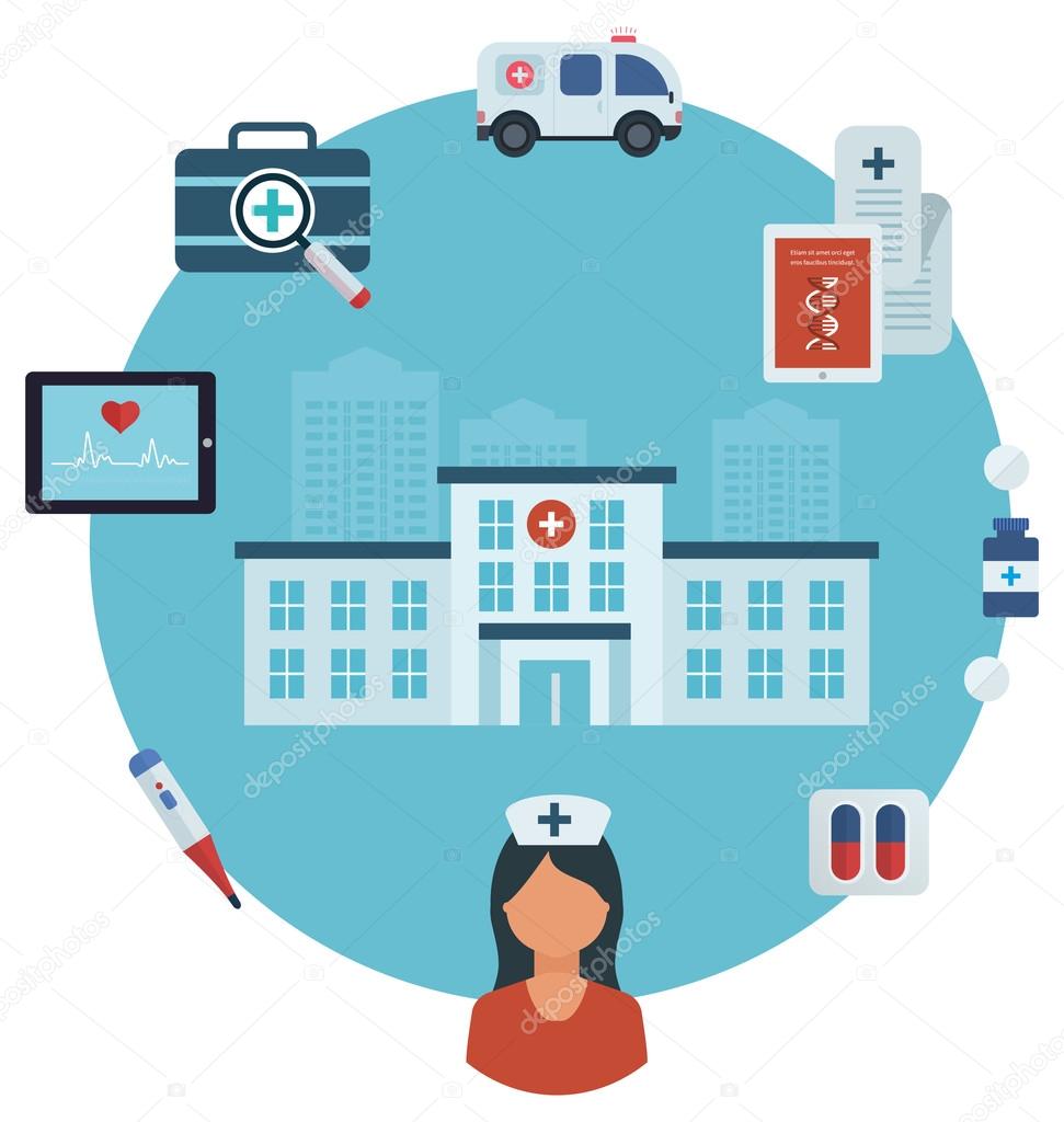 Nurse and medical tools icons Stock Illustration by ©ideyweb #64595957