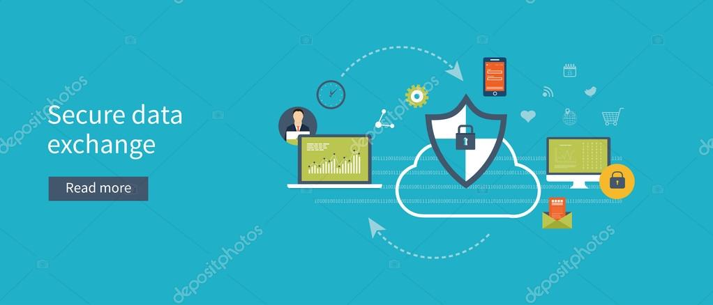 Data protection and secure data exchange — Stock Vector © ideyweb #73840321 Data protection and secure data exchange — Stock Vector © ideyweb #73840321