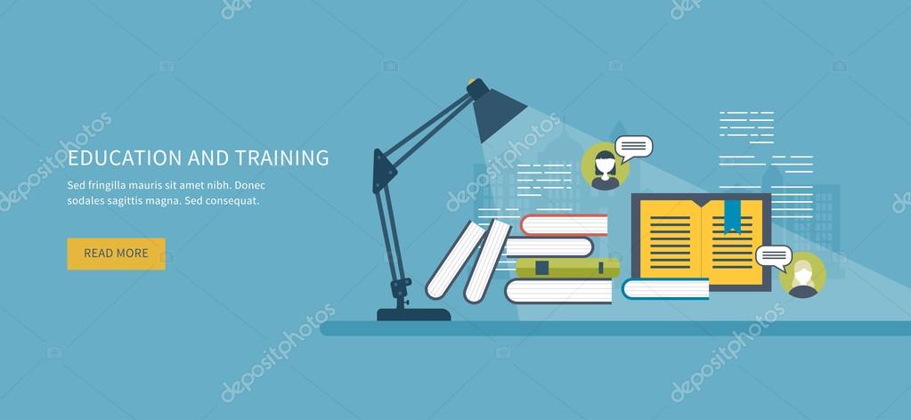 Education and training Flat design — Stock Vector © ideyweb #74921045