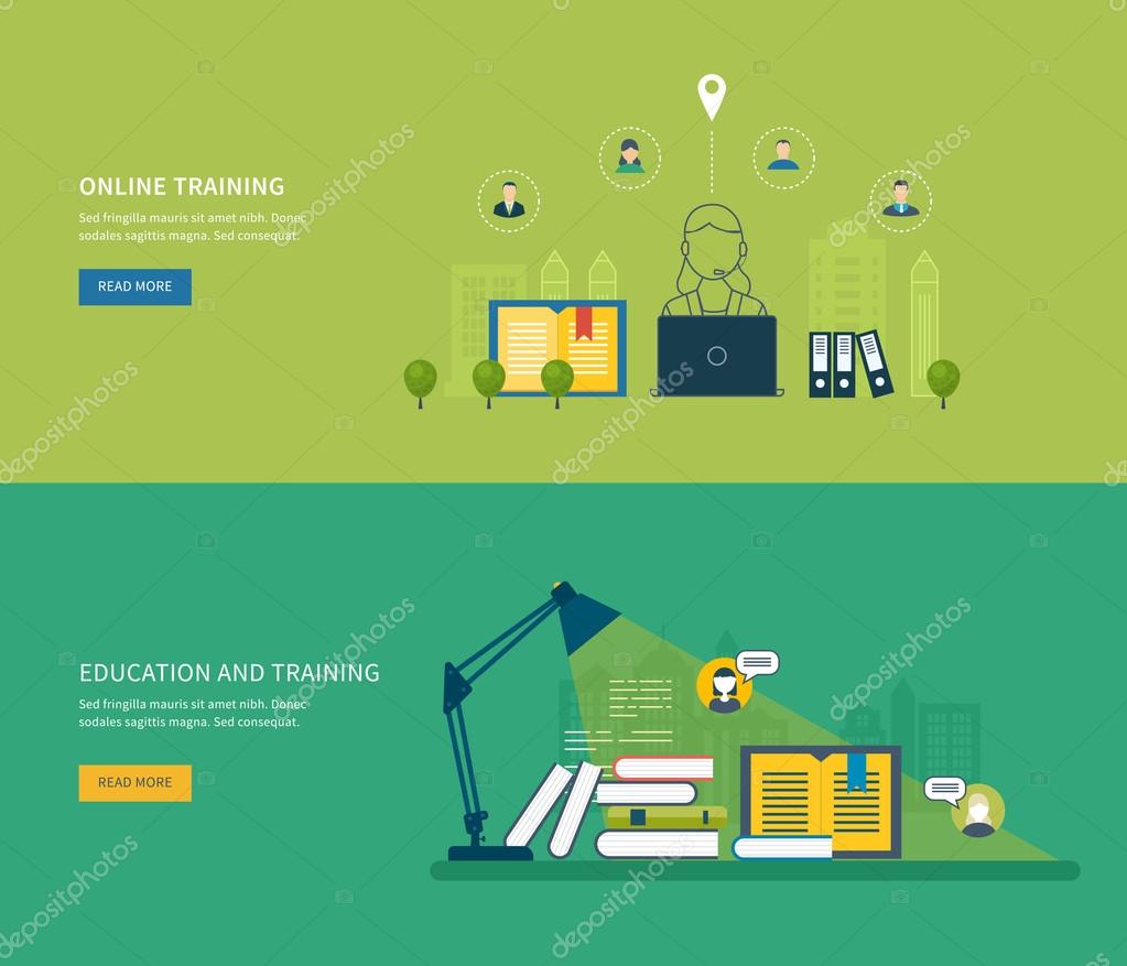 Icons set of distance education, — Stock Vector © ideyweb #78605236