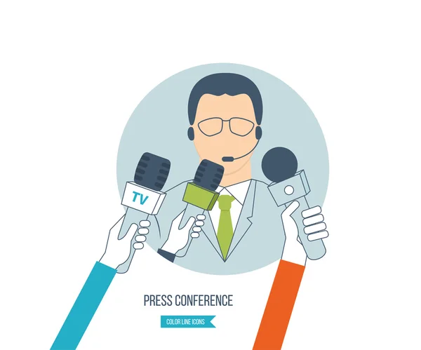 Broadcast interview on talk show — Stock Vector © Scorpion333 #75759061