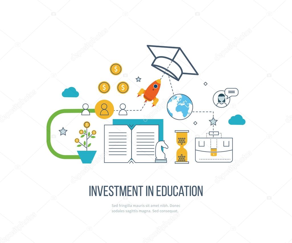 Investment in education concept. Stock Vector Image by ©ideyweb #96636068