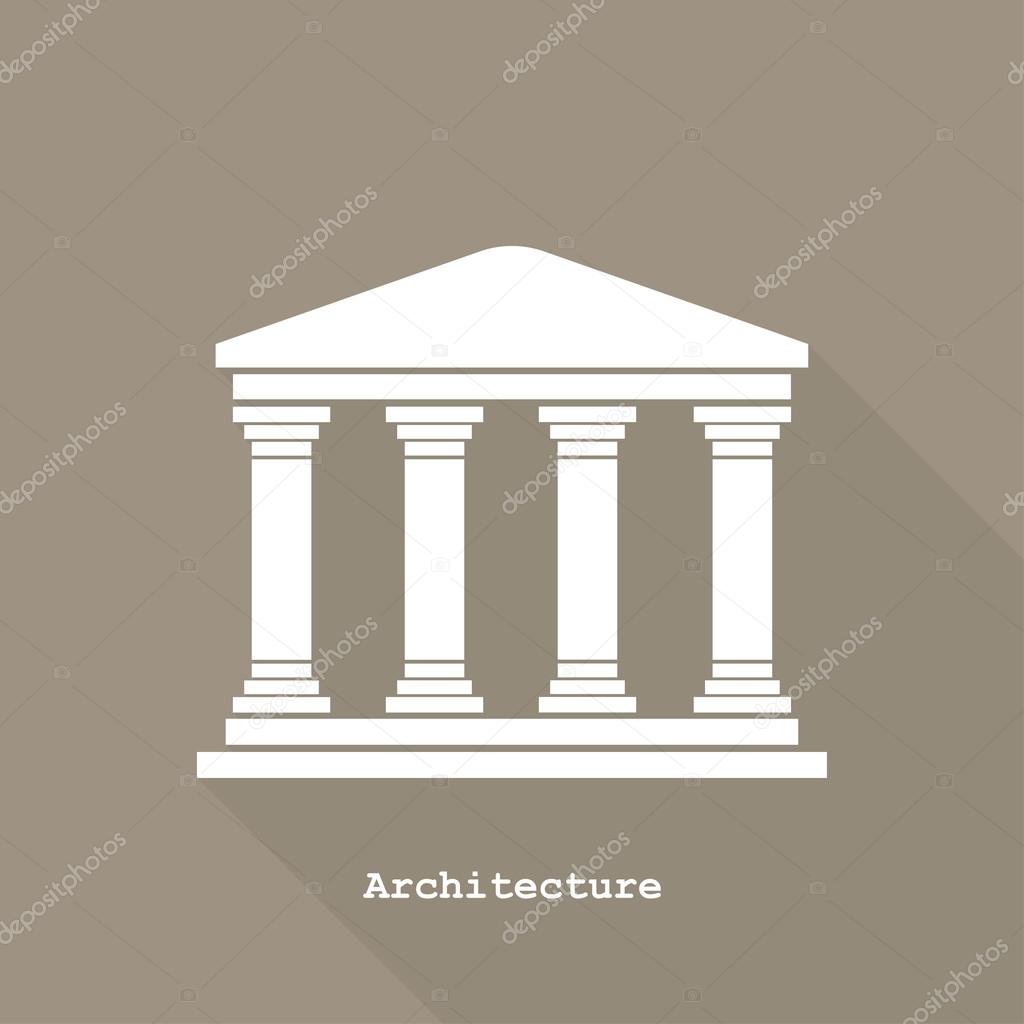 Greek temple icon vector illustration flat design Stock Vector by ...