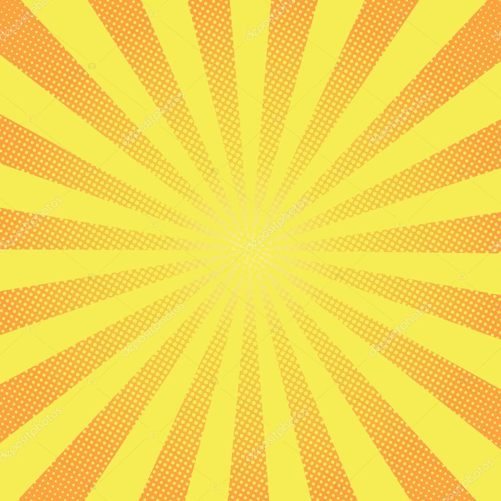 Estilo pop art de rayas retro comic fondo amarillo trama medio tono ...