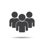 Teamwork People Group of five Logo. Vector graphic design Stock Vector ...