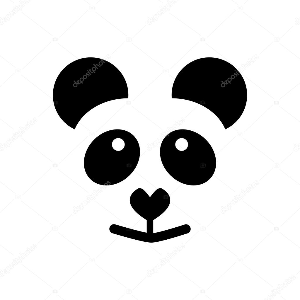 Simple sign panda logo vector illustration — Stock Vector ...