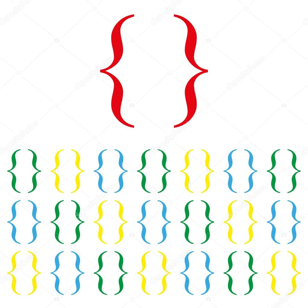 Ícone de chaveta colorido conjunto — Vetor de Stock © vitalik19111992 ...