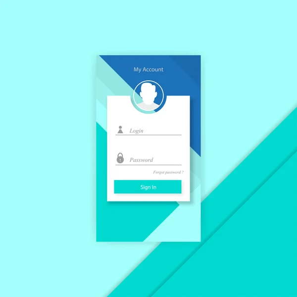 Login form menu with simple line icons. Low poly background. Website ...