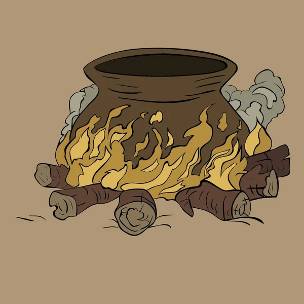 Cauldron drawing Vector Art Stock Images | Depositphotos