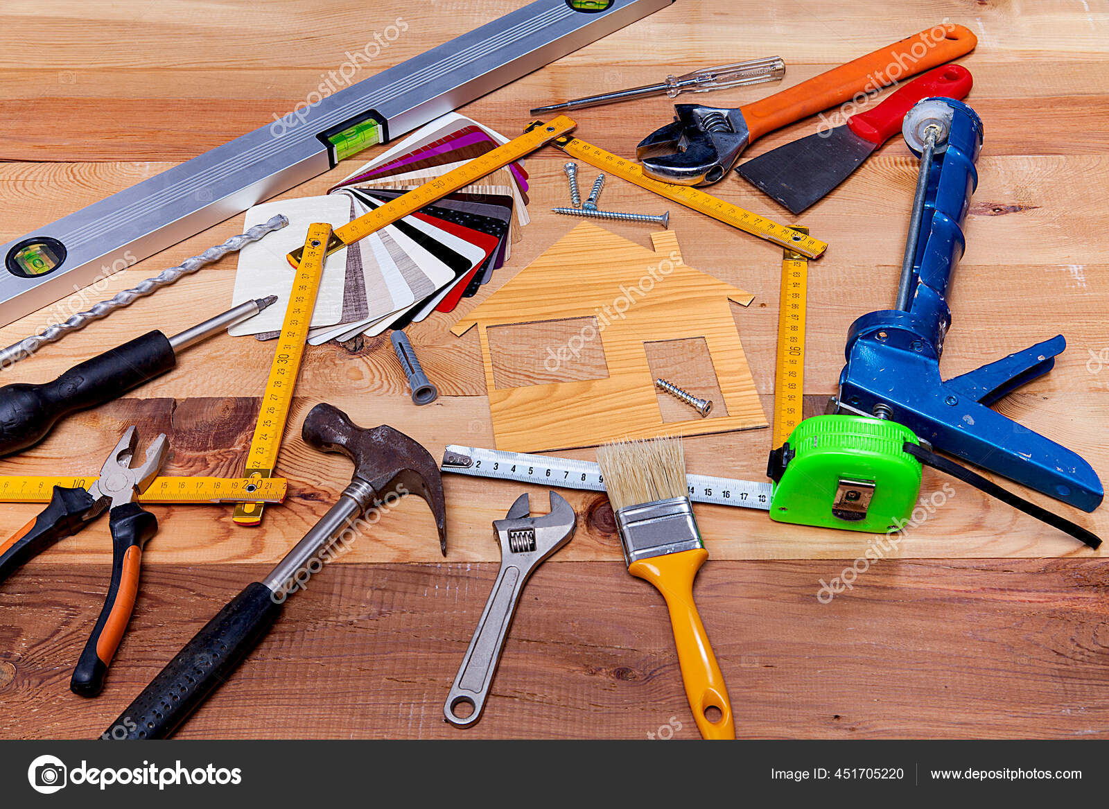 Water Level Tool Construction Level Ruler Repair Supplies Wooden Table ...