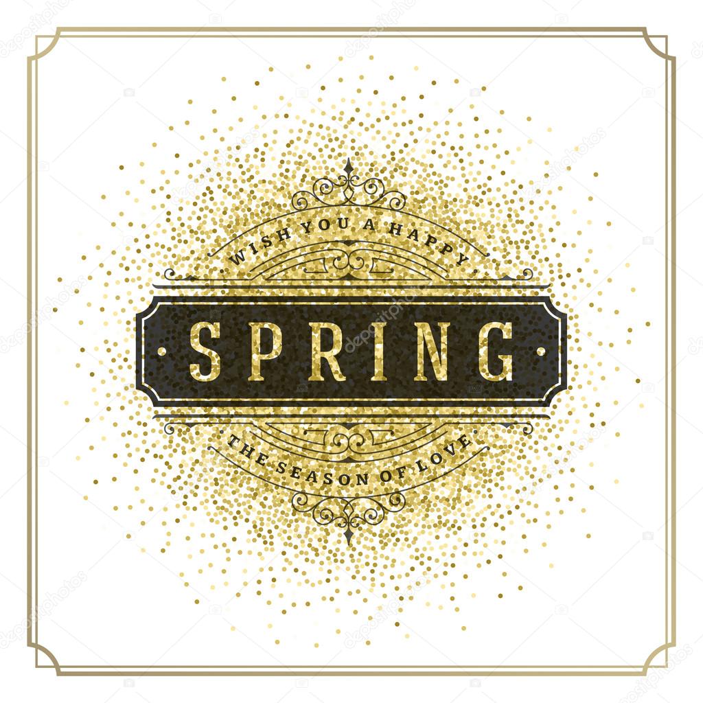 Spring Vector Typographic Poster or Greeting Card Design. Stock Vector ...