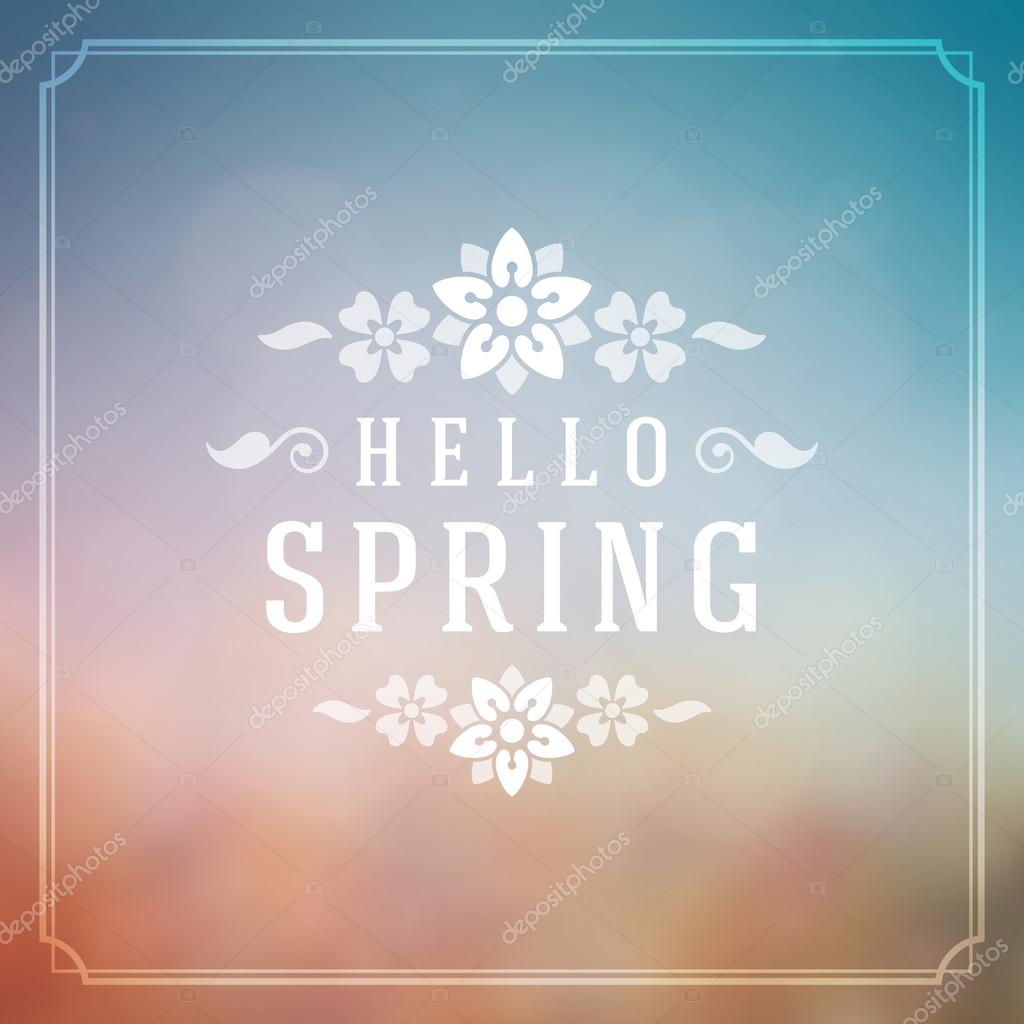 Spring Vector Typographic Poster or Greeting Card Design. Stock Vector ...