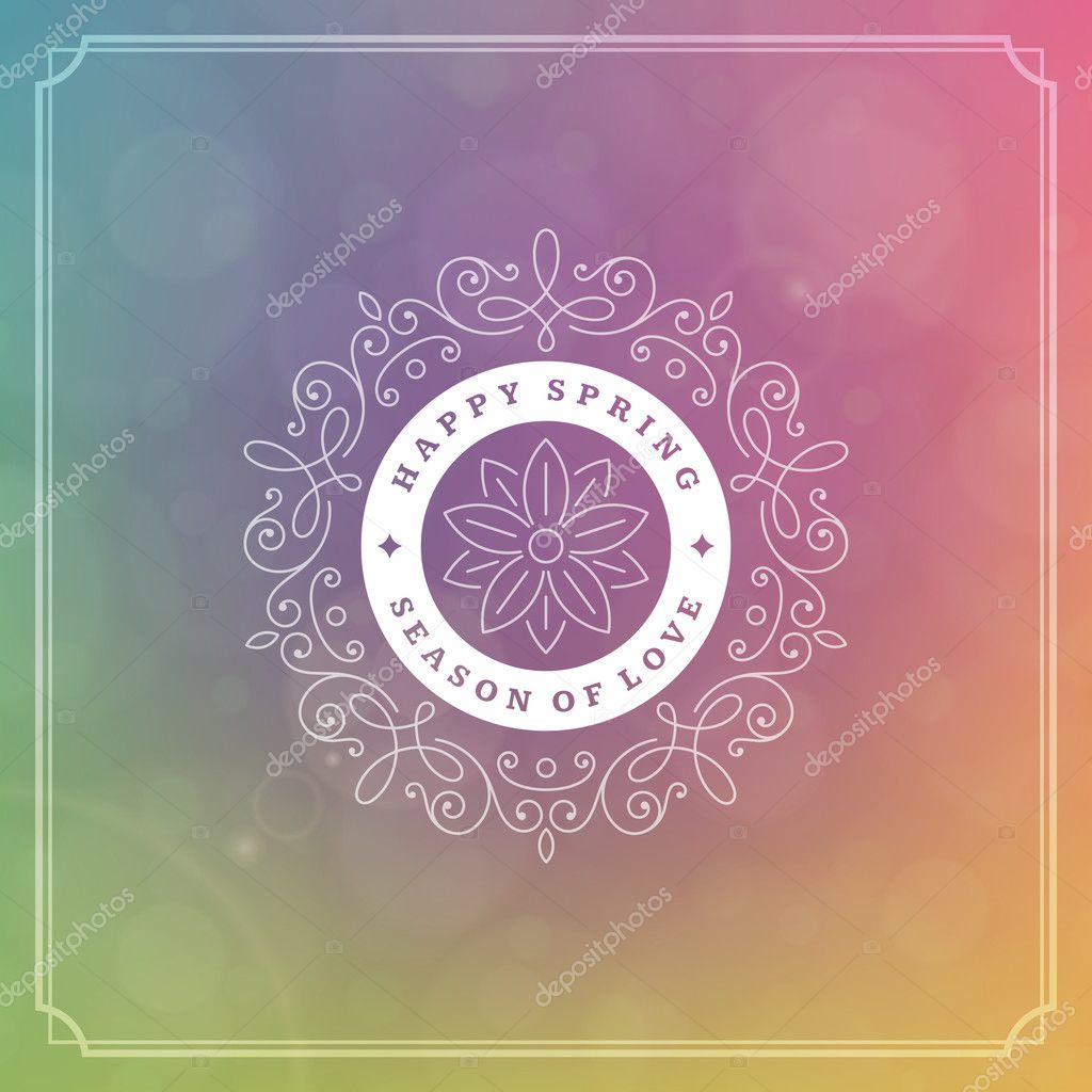 Spring Vector Typographic Poster or Greeting Card Design. Stock Vector ...