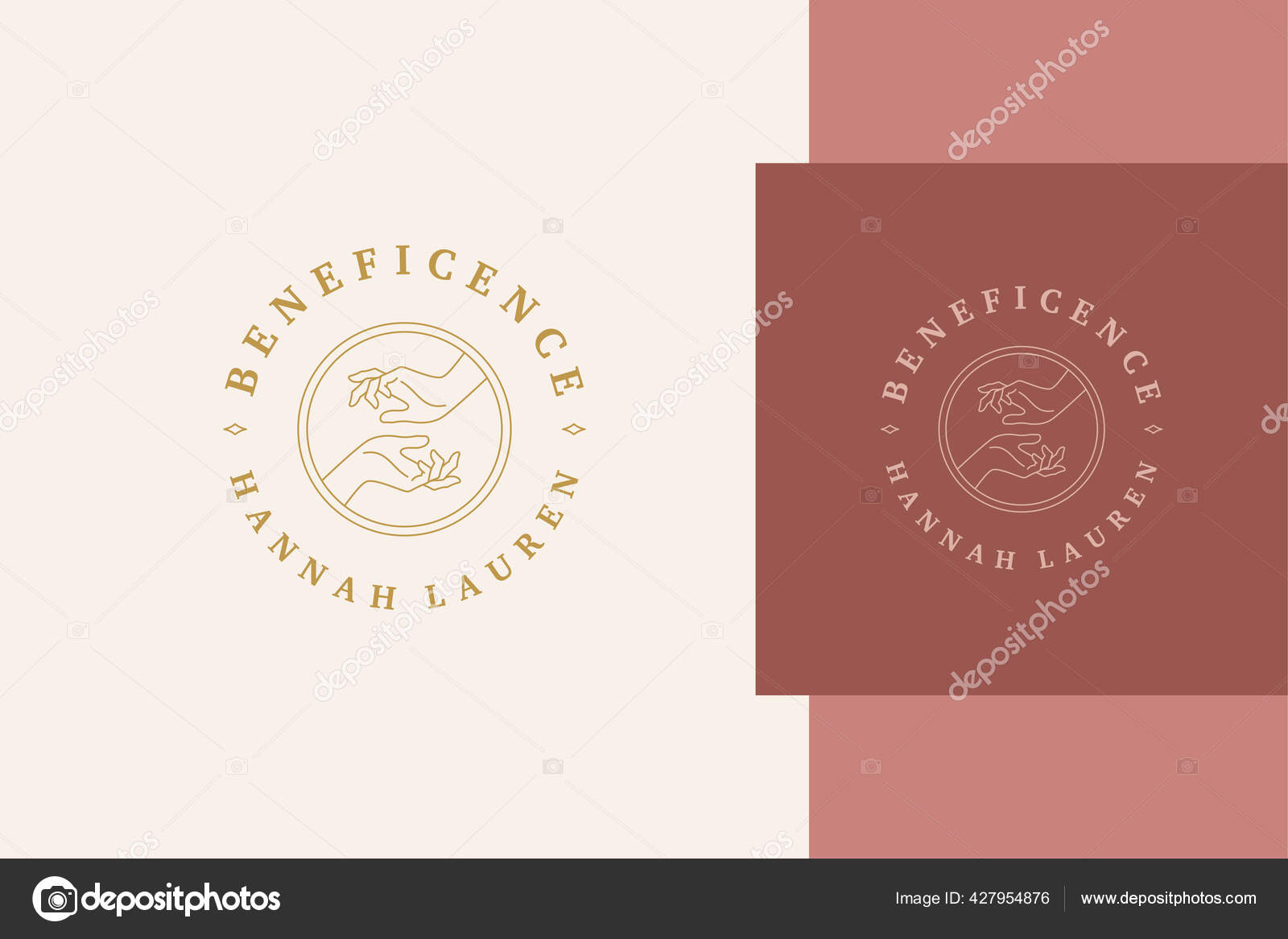 Outline logo of hands reach each other in circle line style Stock ...