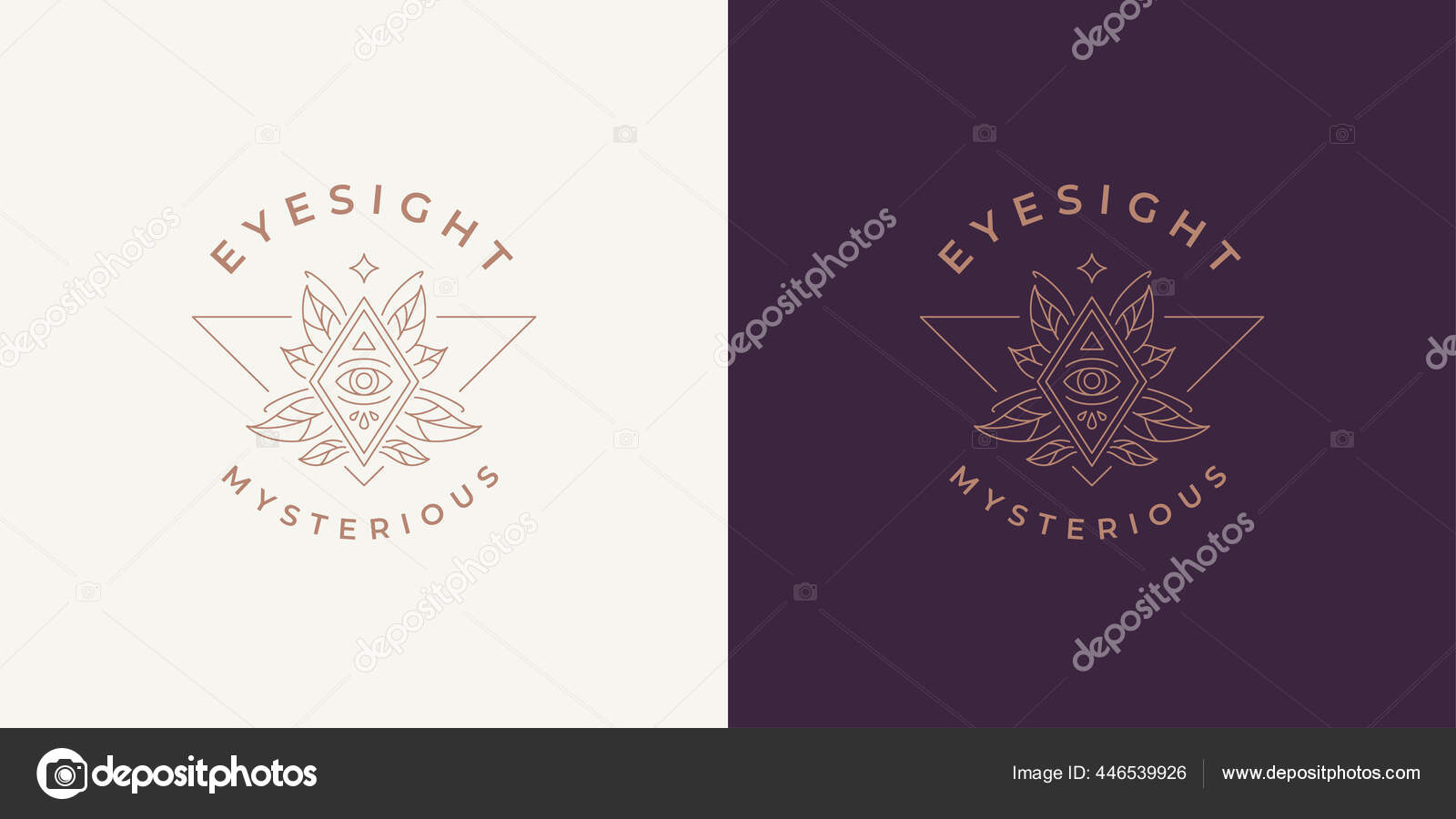 Magic eye logo template linear vector illustration Stock Vector Image ...