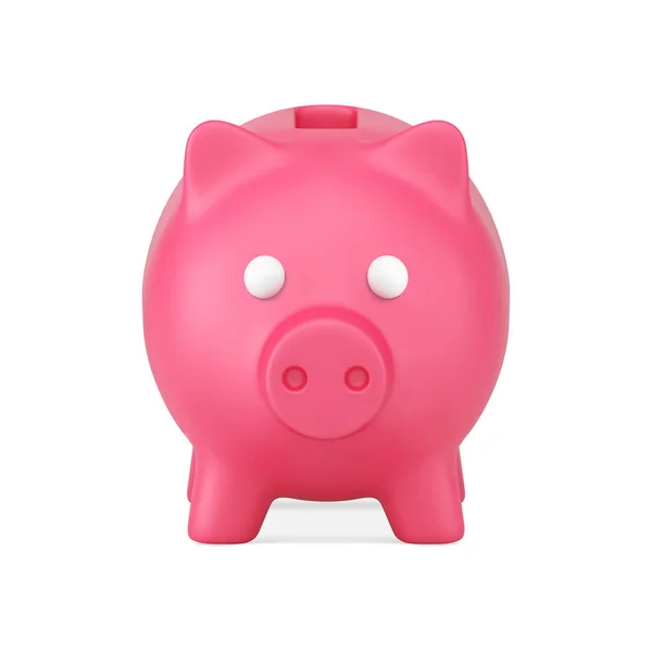 Pink piggy bank with gold coin 3d icon. Vault for cash and savings ...