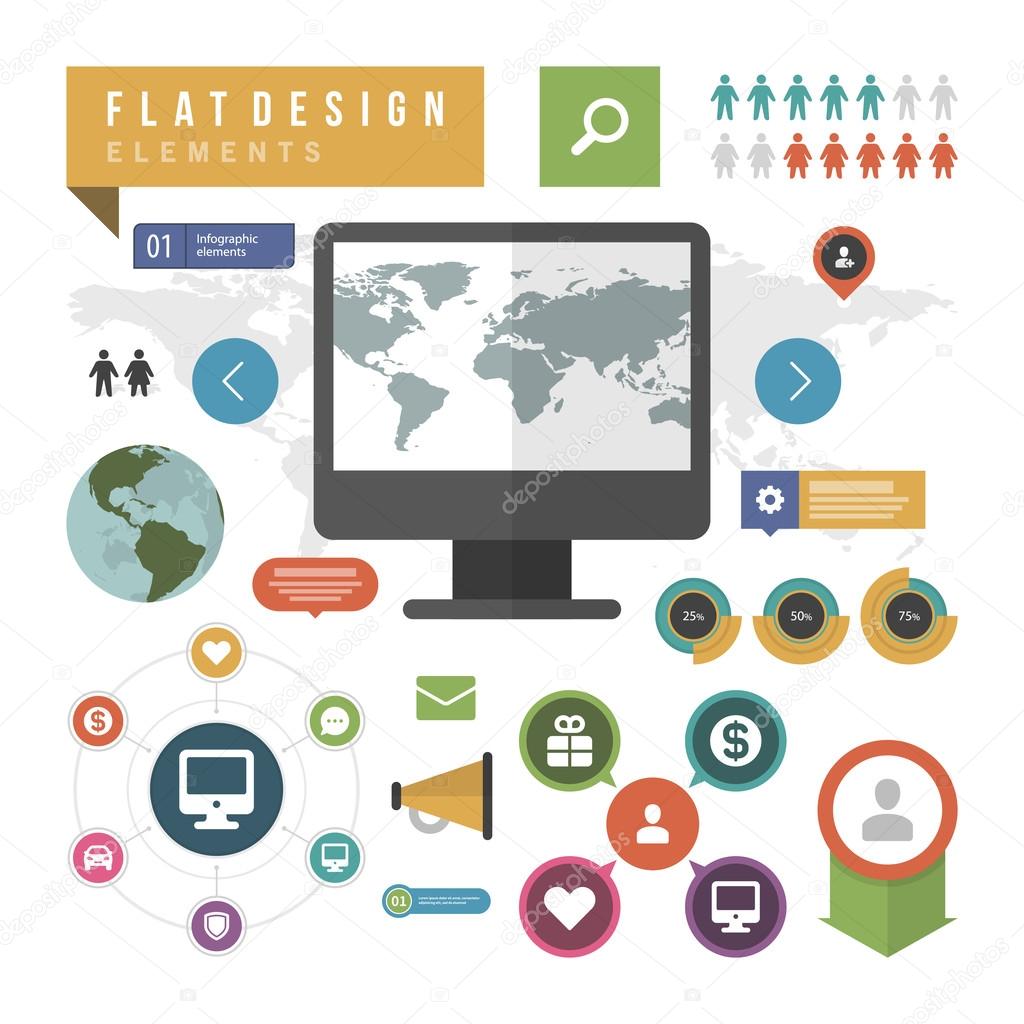 Computer infographic design elements Stock Vector Image by ©Provectors ...