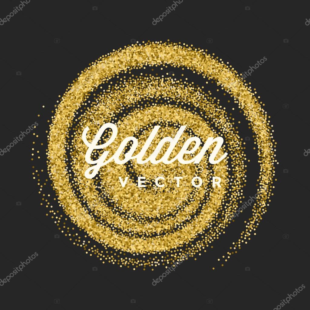 골드 반짝이 반짝 밝은 색종이 검은 벡터 배경 — 스톡 벡터 © Provectors 98473108