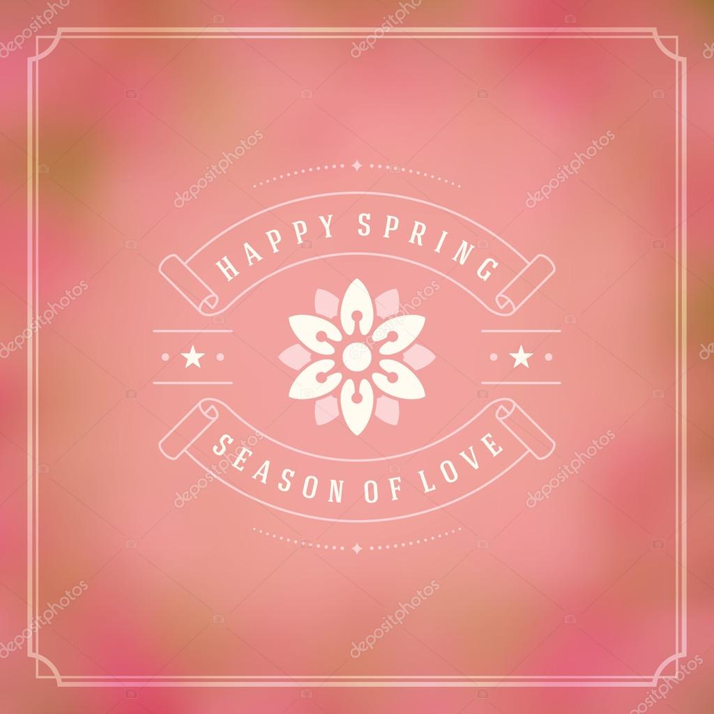Spring Vector Typographic Poster or Greeting Card Design. Stock Vector ...