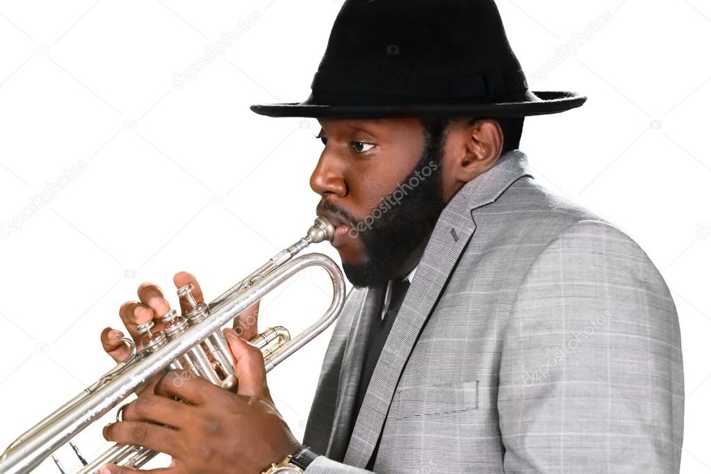 Trumpeter in a hat. Stock Photo by ©Denisfilm 100258940