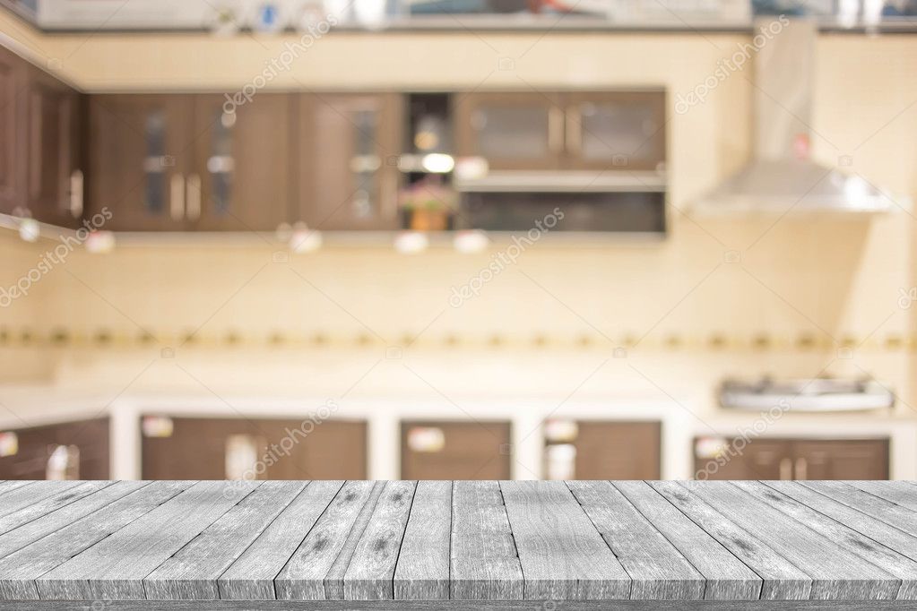 Blur Image Modern Kitchen Room Interior Kitchen Room — Stock Photo ...