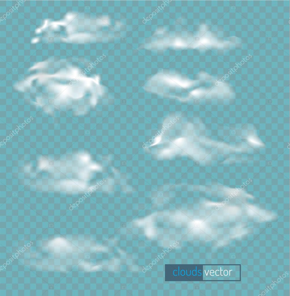 Set of transparent clouds.Vector Stock Vector Image by ©artdee2554 ...