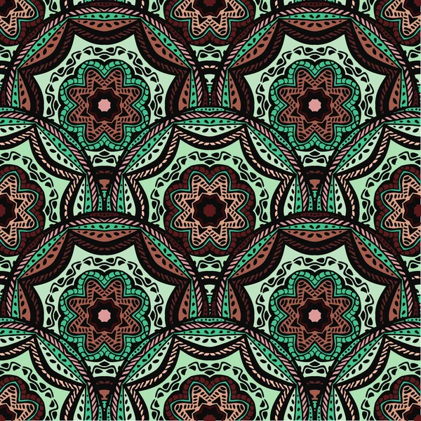 Seamless pattern with beautiful Mandalas. Vector illustration — Stock ...