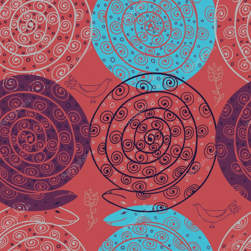 Beautiful snake seamless pattern Stock Vector Image by ©Apolinarias ...