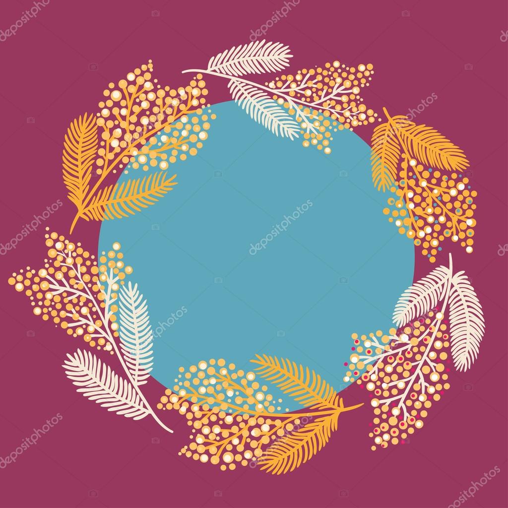 Círculo de ramas de fondo Vector de stock por ©Apolinarias 57812631