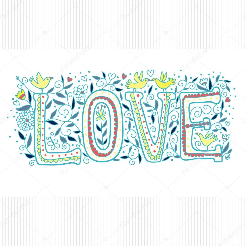 Love in blue color Stock Vector Image by ©Apolinarias #57816131