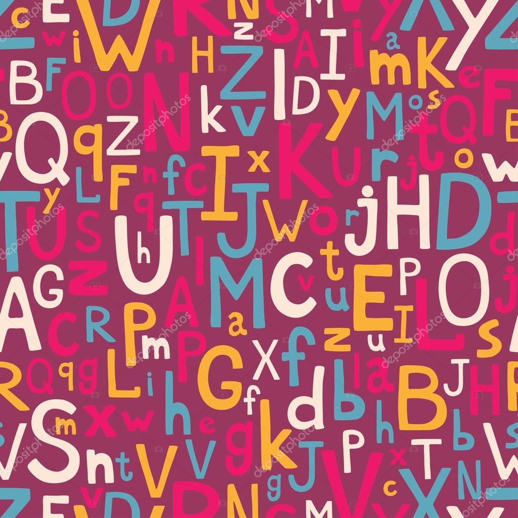 Bright alphabet seamless pattern Stock Vector Image by ©Apolinarias ...