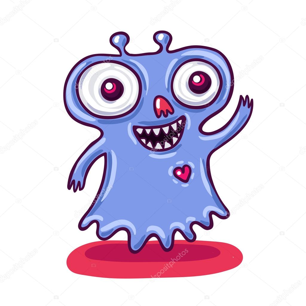 Cute Little Purple Monster Illustration Stock Illustration by ...