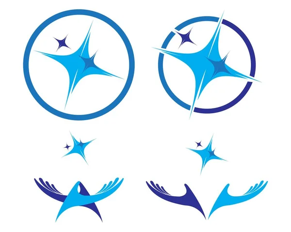 Crystal star logo set Vector Art Stock Images | Depositphotos