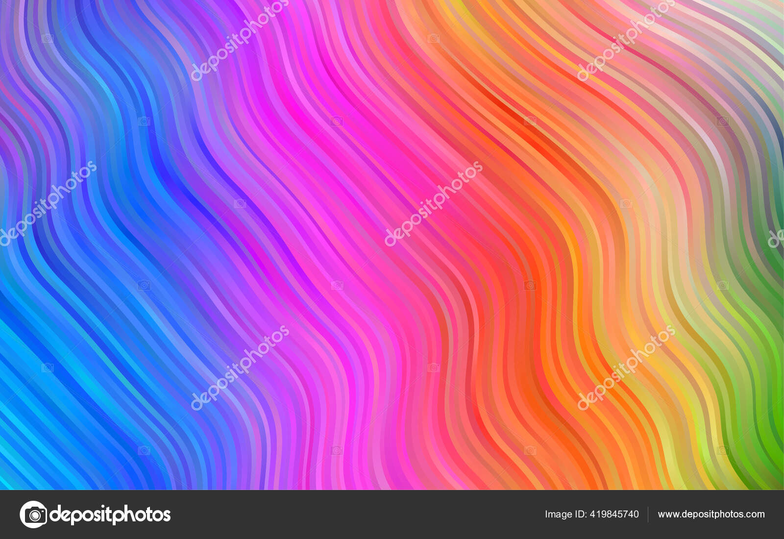 Blurred Wavy Lines Different Shapes Colors Vague Abstract Illustration ...