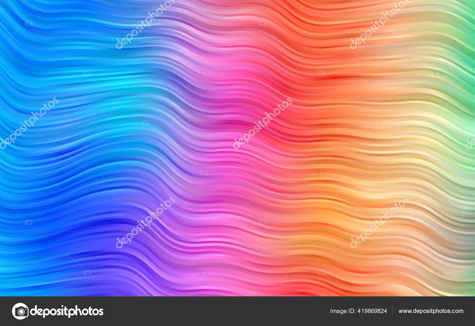 Blurred Wavy Lines Different Shapes Colors Vague Abstract Illustration ...