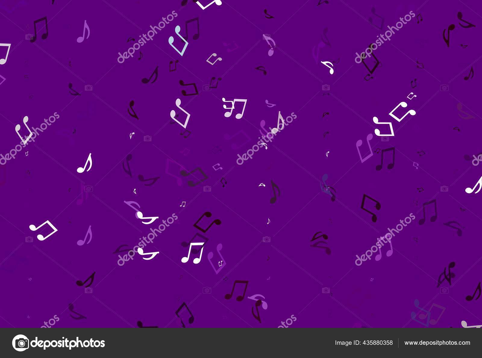 Purple Music Notes Wallpaper