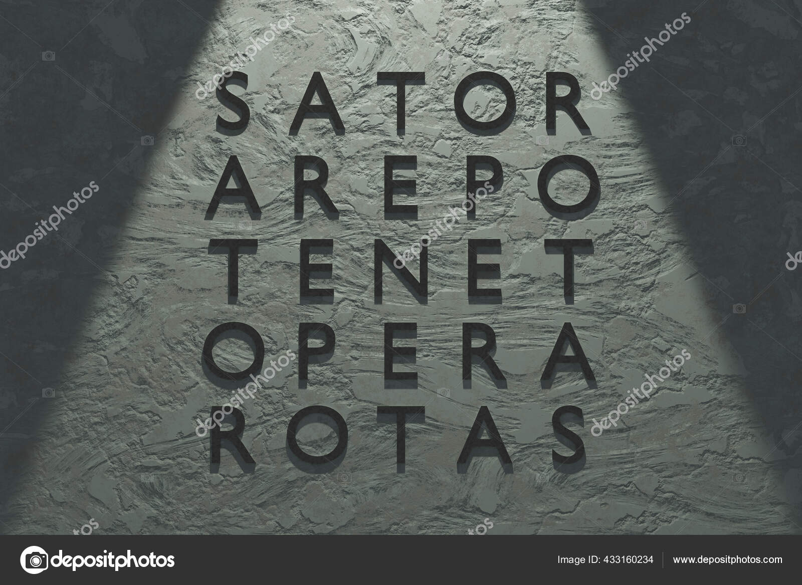 Illustration Sator Magic Square Ancient Wall Sator Square Word Square ...