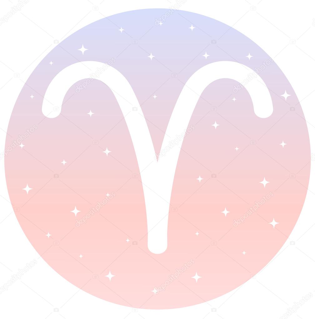 Aries Symbol Pink
