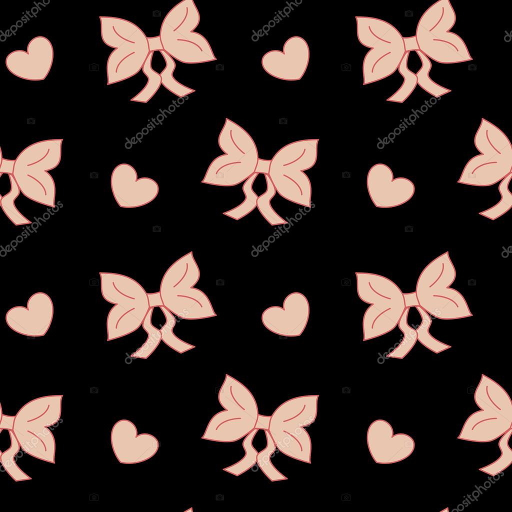 Pastel pink bow ribbon cute vector seamless pattern Stock Vector by ...