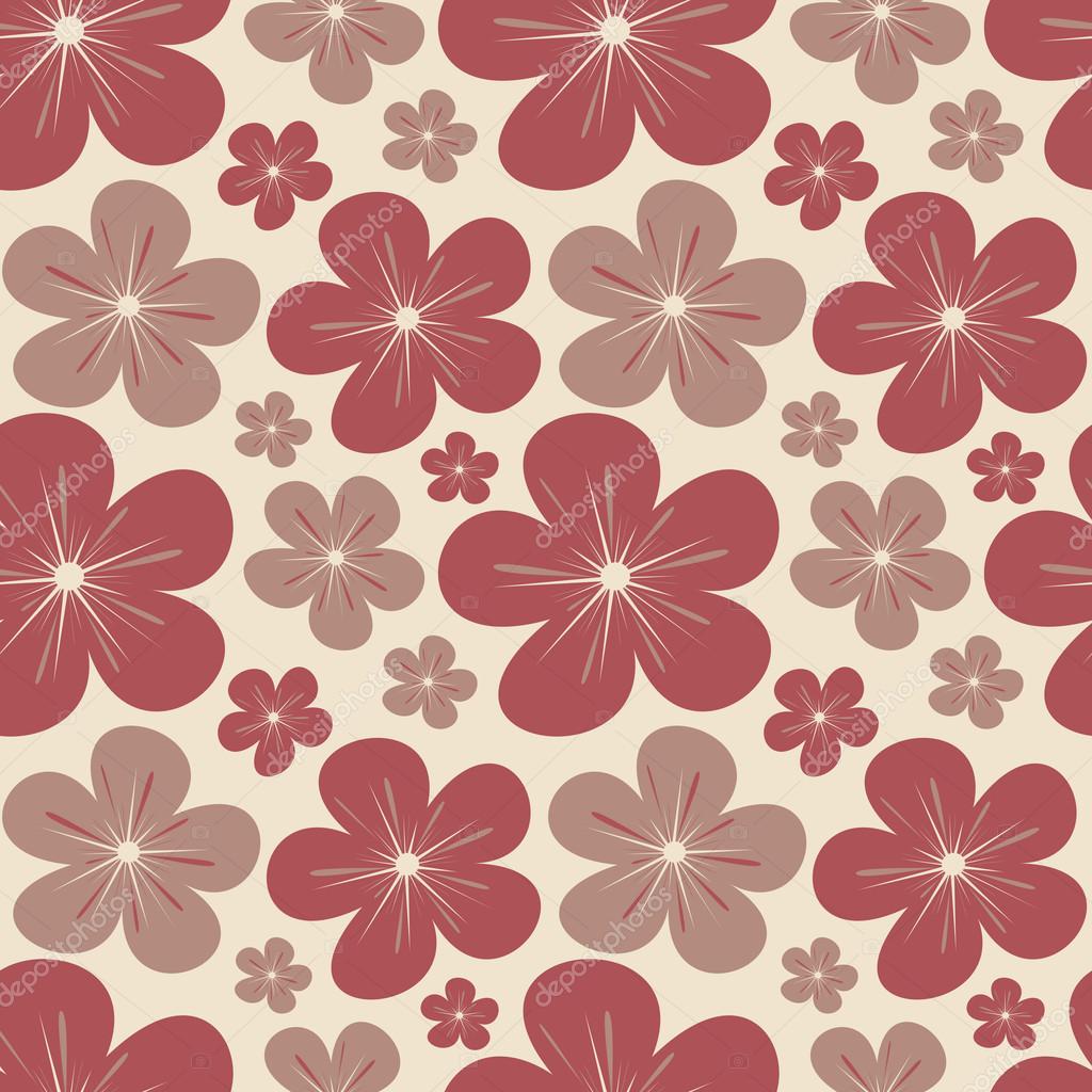 Marsala colored flowers | Cute beautiful flowers marsala color seamless ...