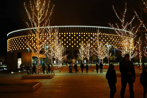Arena at night lit Stock Photos, Royalty Free Arena at night lit Images ...