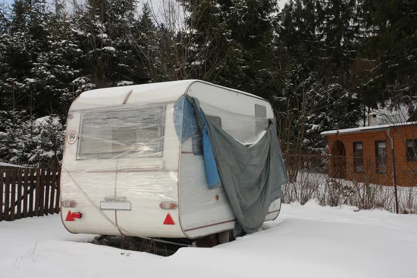 Campers covered by snow in winter Stock Photo by ©SlezakPatrik 65215403