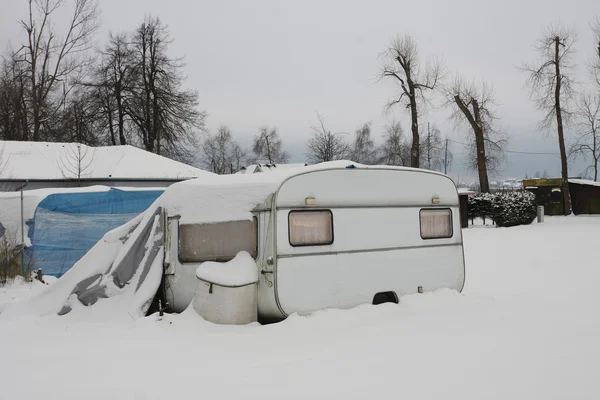 Campers covered by snow in winter Stock Photo by ©SlezakPatrik 65215403